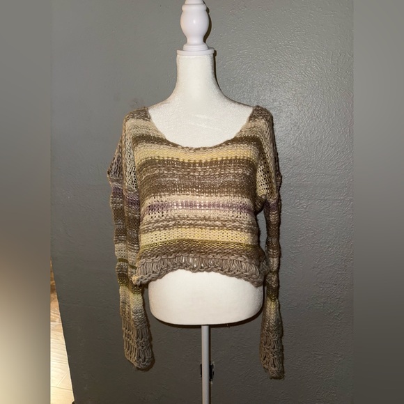 Free People | Sweaters | Free People Cropped Chunky Boho | Poshmark